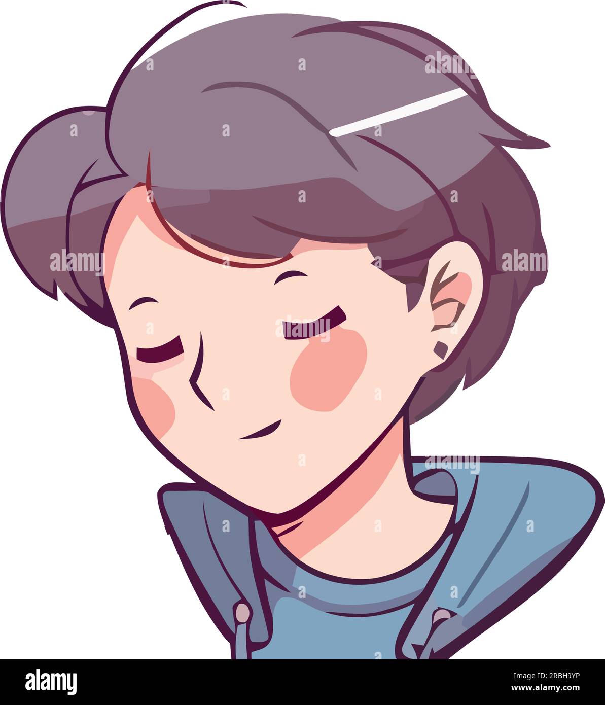 Cheerful boy smiling, childhood joy in illustration Stock Vector Image ...