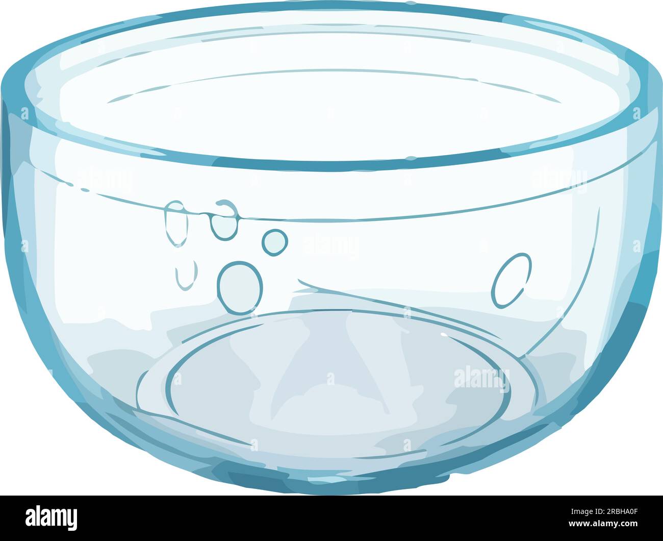 Transparent glass bowl with purified drinking water Stock Vector Image ...
