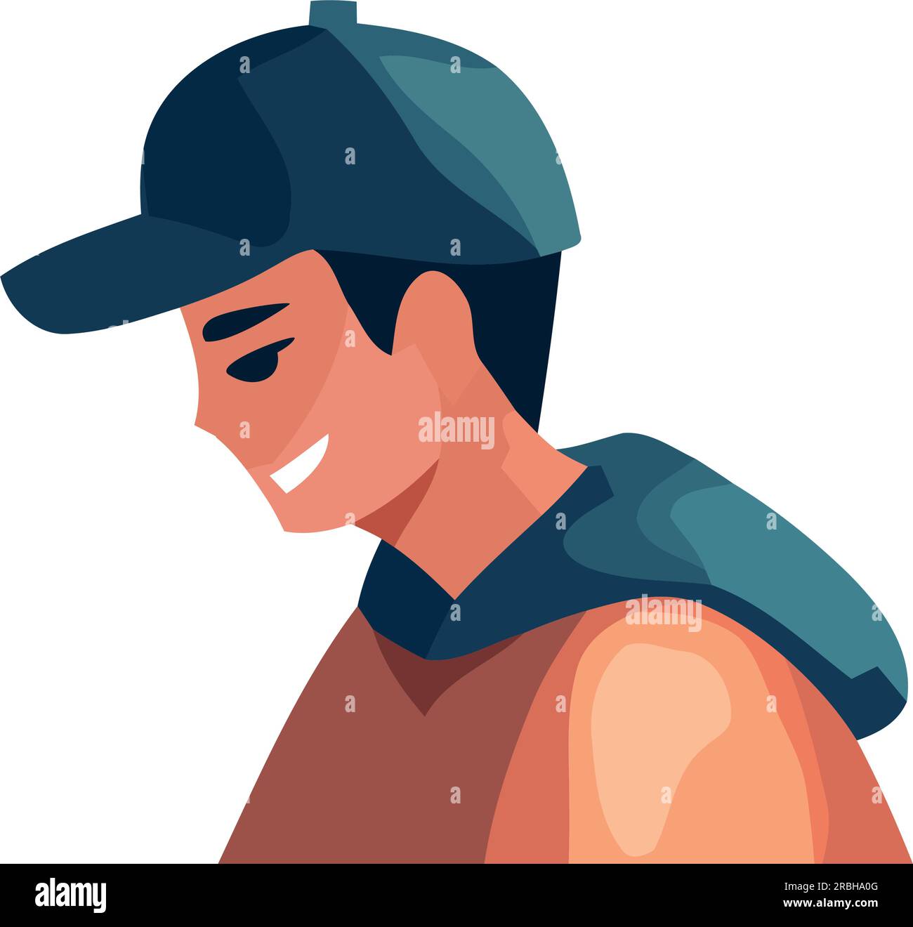 young man with sport cap icon Stock Vector Image & Art - Alamy
