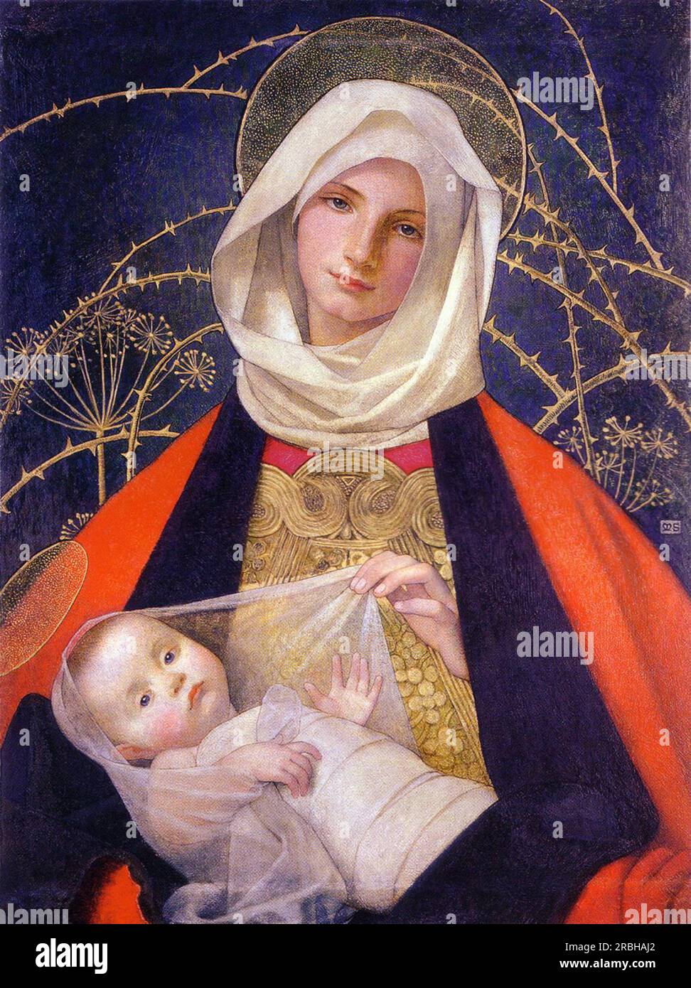 Madonna and Child 1908 by Marianne Stokes Stock Photo - Alamy
