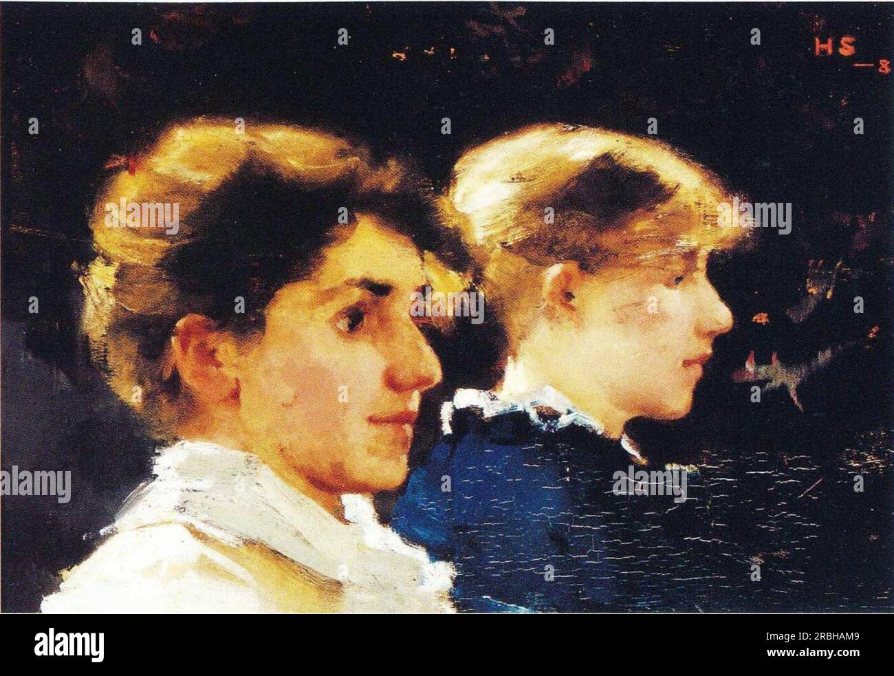 Two Profiles by Marianne Stokes Stock Photo - Alamy
