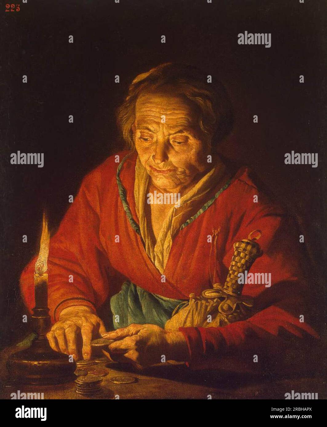 Old Woman with a Candle 1649 by Matthias Stom Stock Photo - Alamy