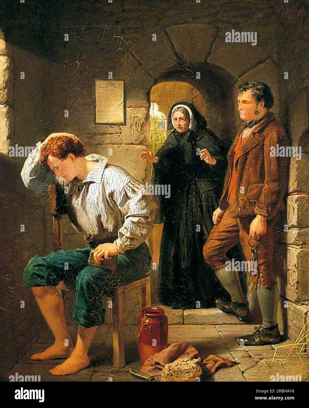 The Convict 1860 by Marcus Stone Stock Photo - Alamy