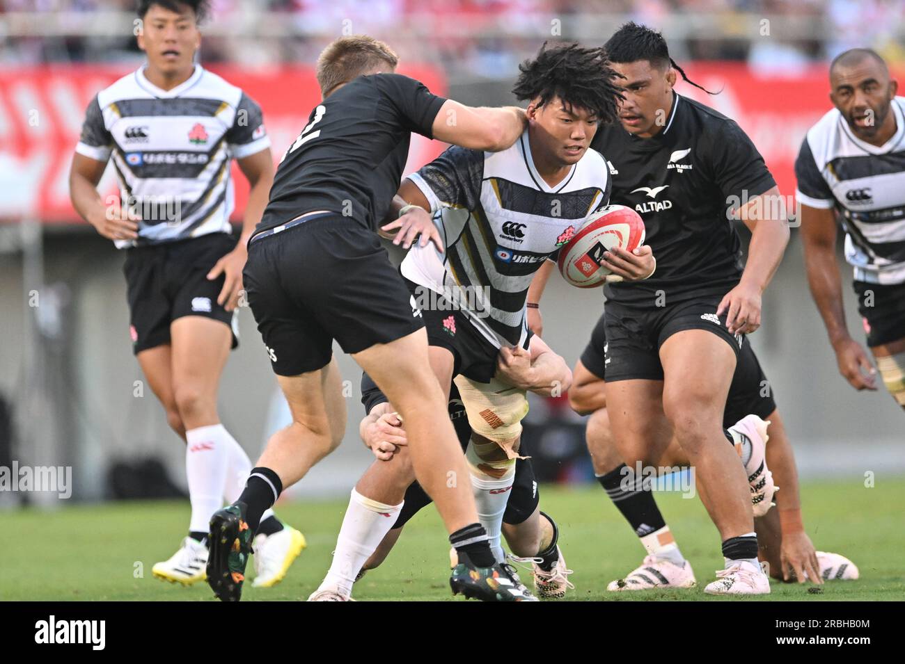 Japan XV's Shota Fukui during the Lipovitan D Challenge Cup 2023 match between Japan XV and All ...