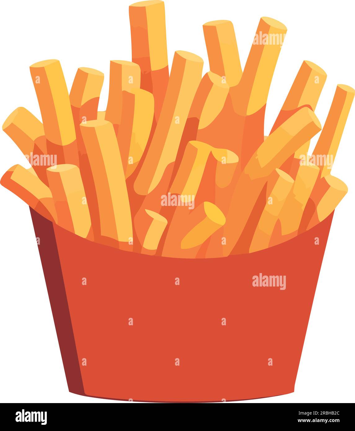 Fried potato snack in bucket vector Stock Vector Image & Art - Alamy