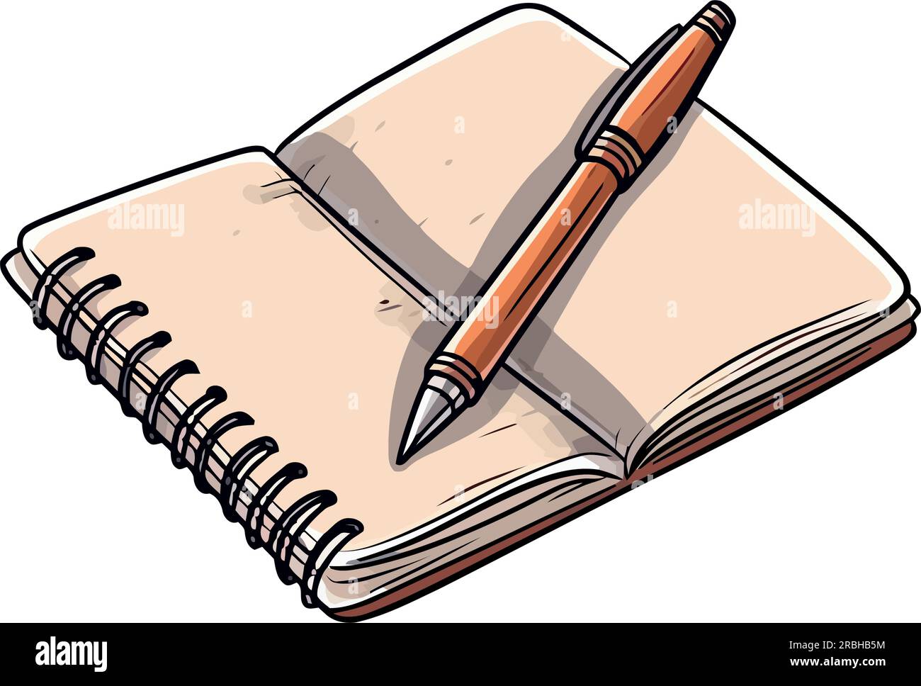 Blank notebook page for creative learning activities Stock Vector Image ...