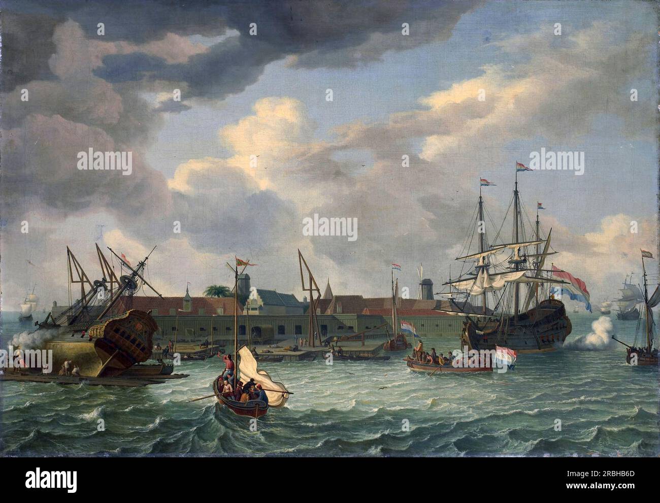 Onrust Island near Batavia 1699 by Abraham Storck Stock Photo - Alamy