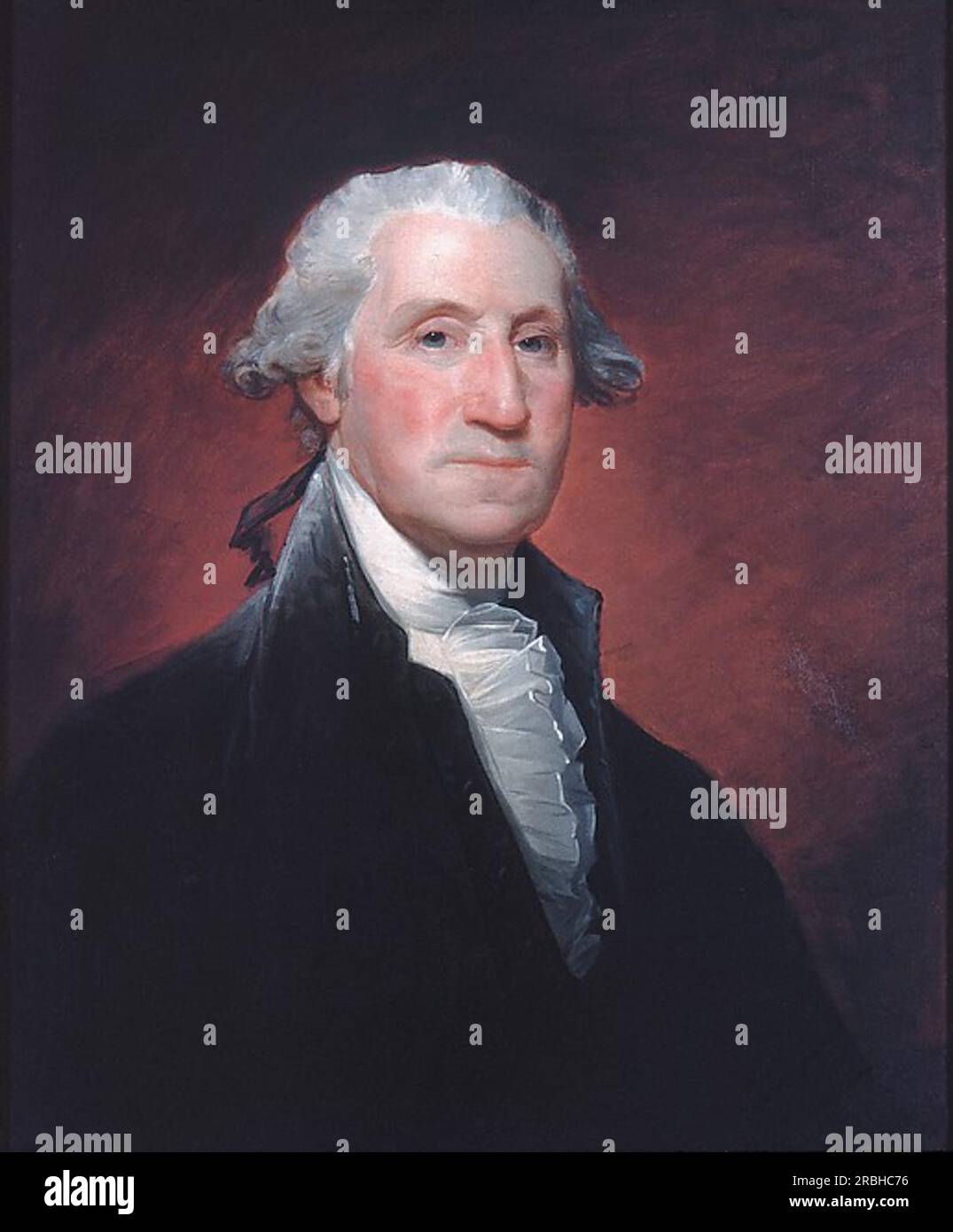 George Washington (Vaughan portrait) 1795 by Gilbert Stuart Stock Photo ...