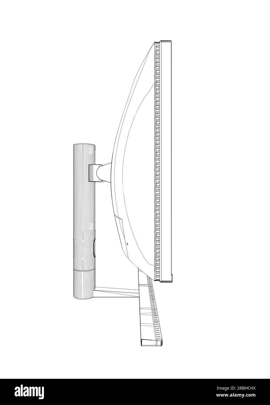 Outline of modern thin frame display computer monitor vector ...