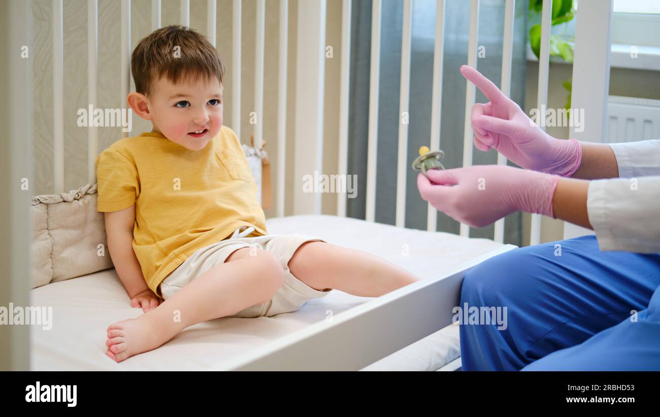 The pediatrician explains the benefits of weaning a child off the ...