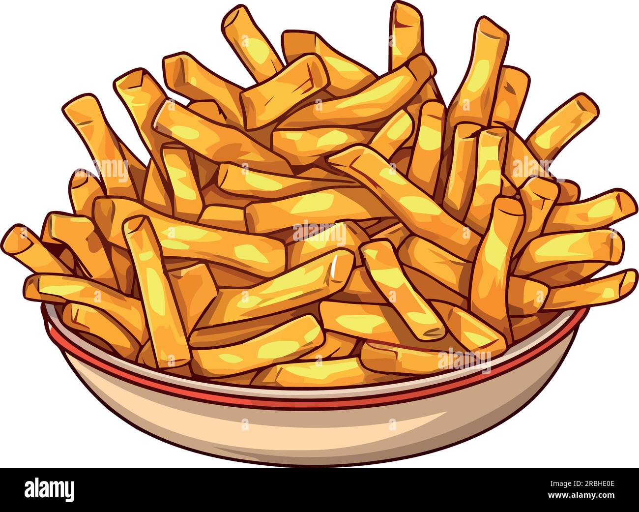 Cartoon Fries Basket