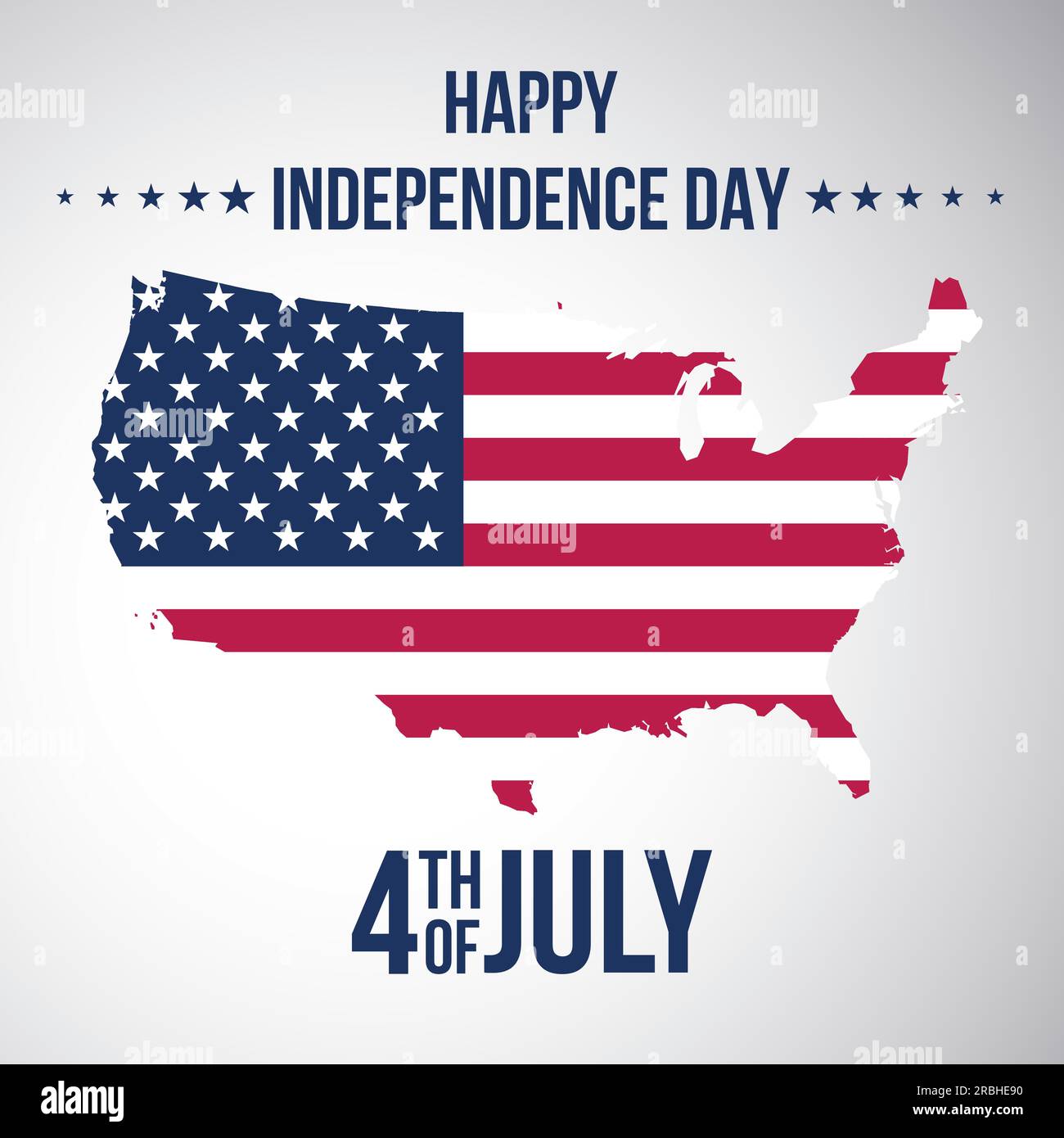 USA map in national flag colors. USA Independence Day Stock Vector ...