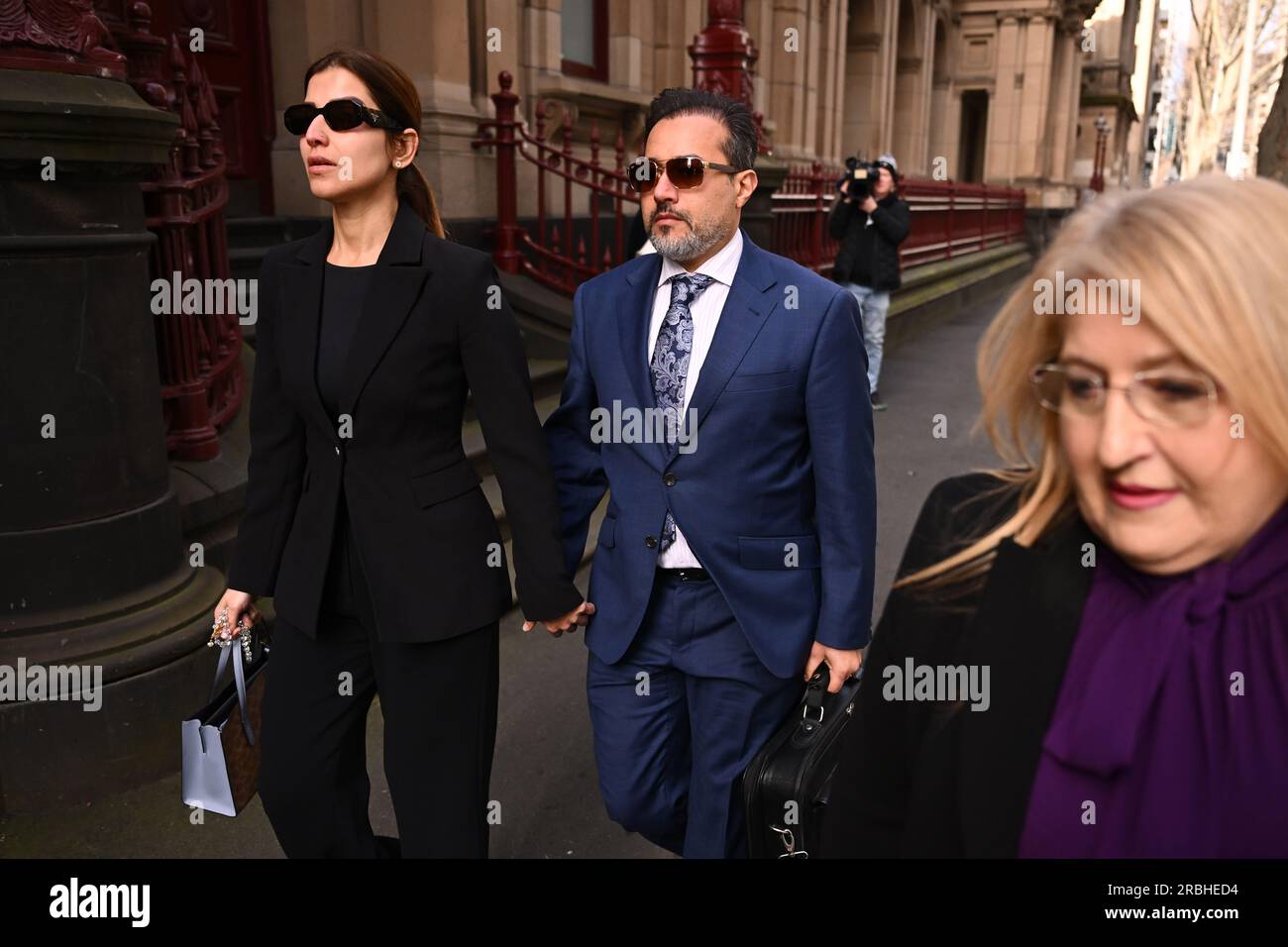 Melbourne, Australia. 10th July, 2023. Ola Hassan (left) and Mohamed ...