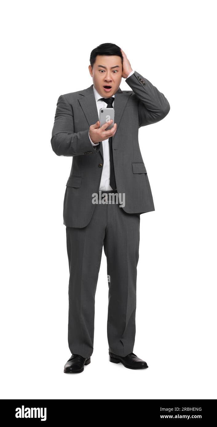 Surprised man in suit Cut Out Stock Images & Pictures - Alamy