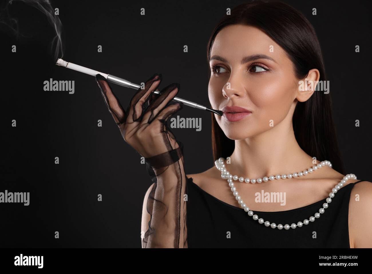 Luxury woman smoking cigarette on hi-res stock photography and images ...