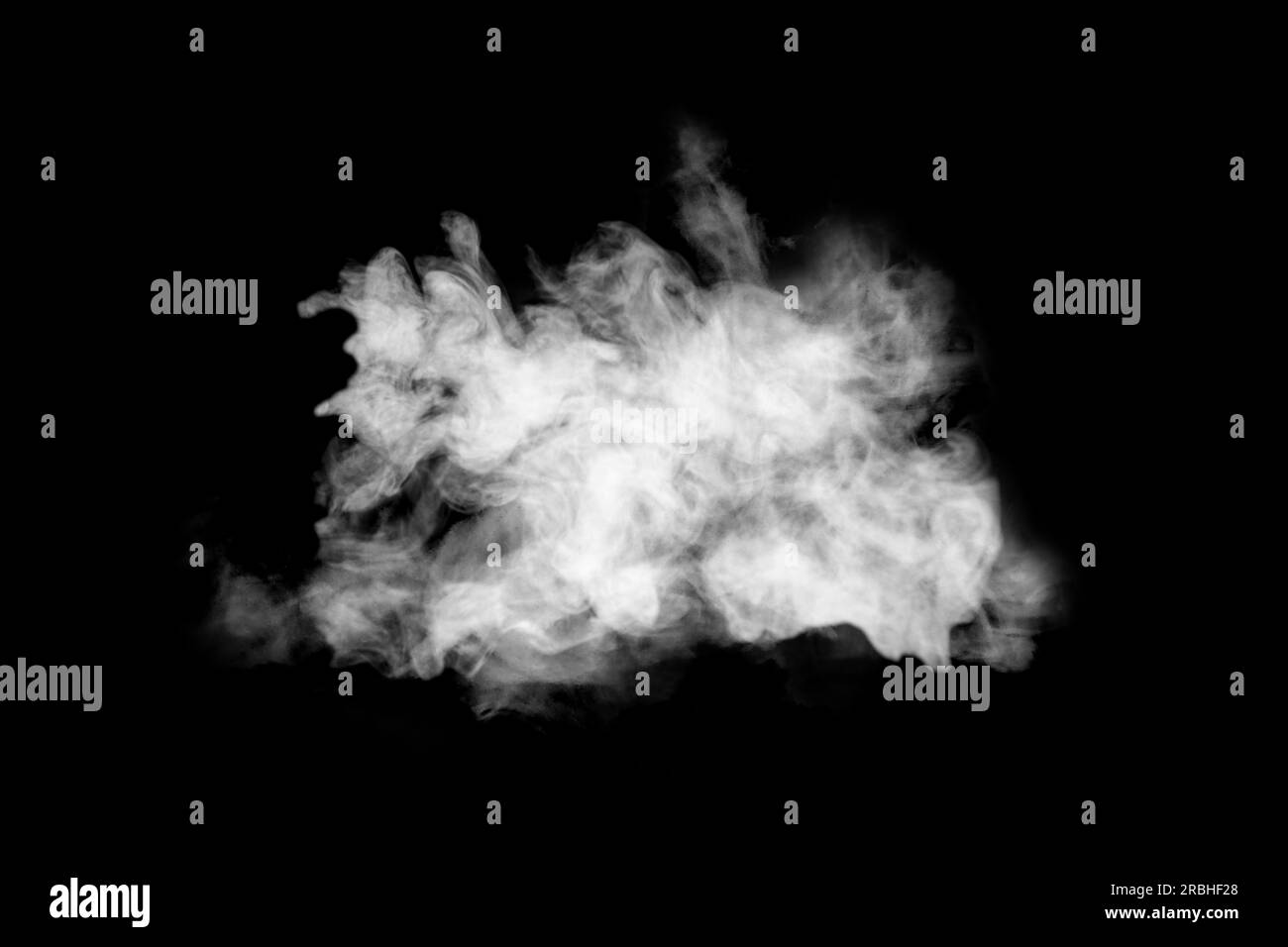 Cloud of white smoke on black background Stock Photo - Alamy