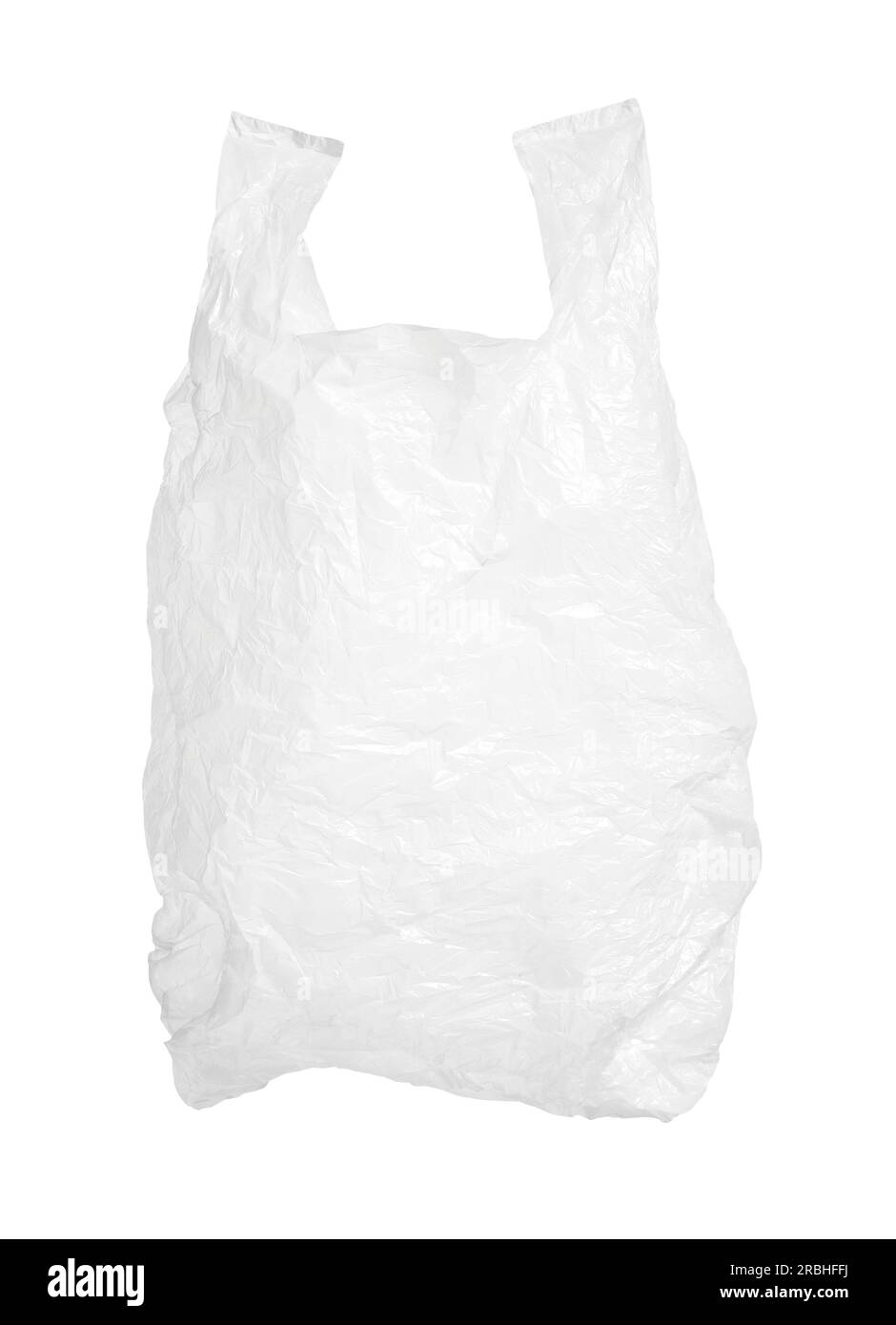 One empty plastic bag isolated on white Stock Photo - Alamy