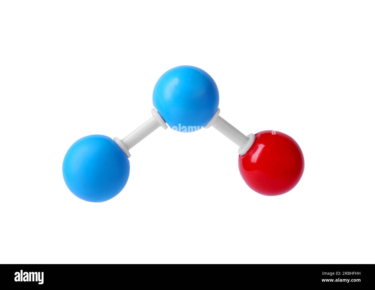 Molecular atom model on white background. Chemical structure Stock ...