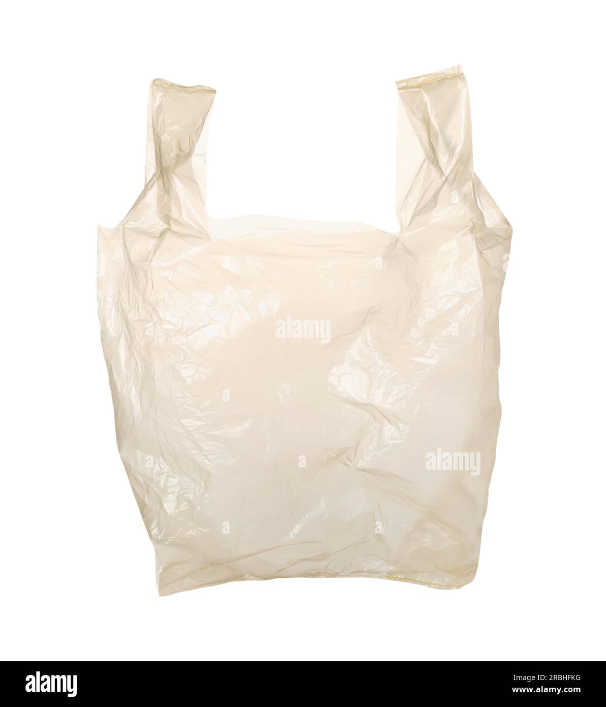 One empty plastic bag isolated on white Stock Photo - Alamy