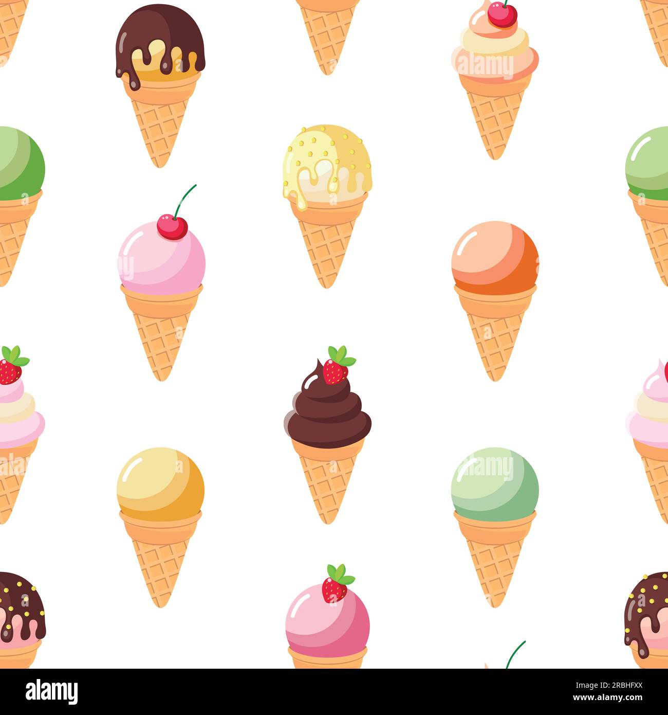 Ice cream cones different Stock Vector Images - Alamy