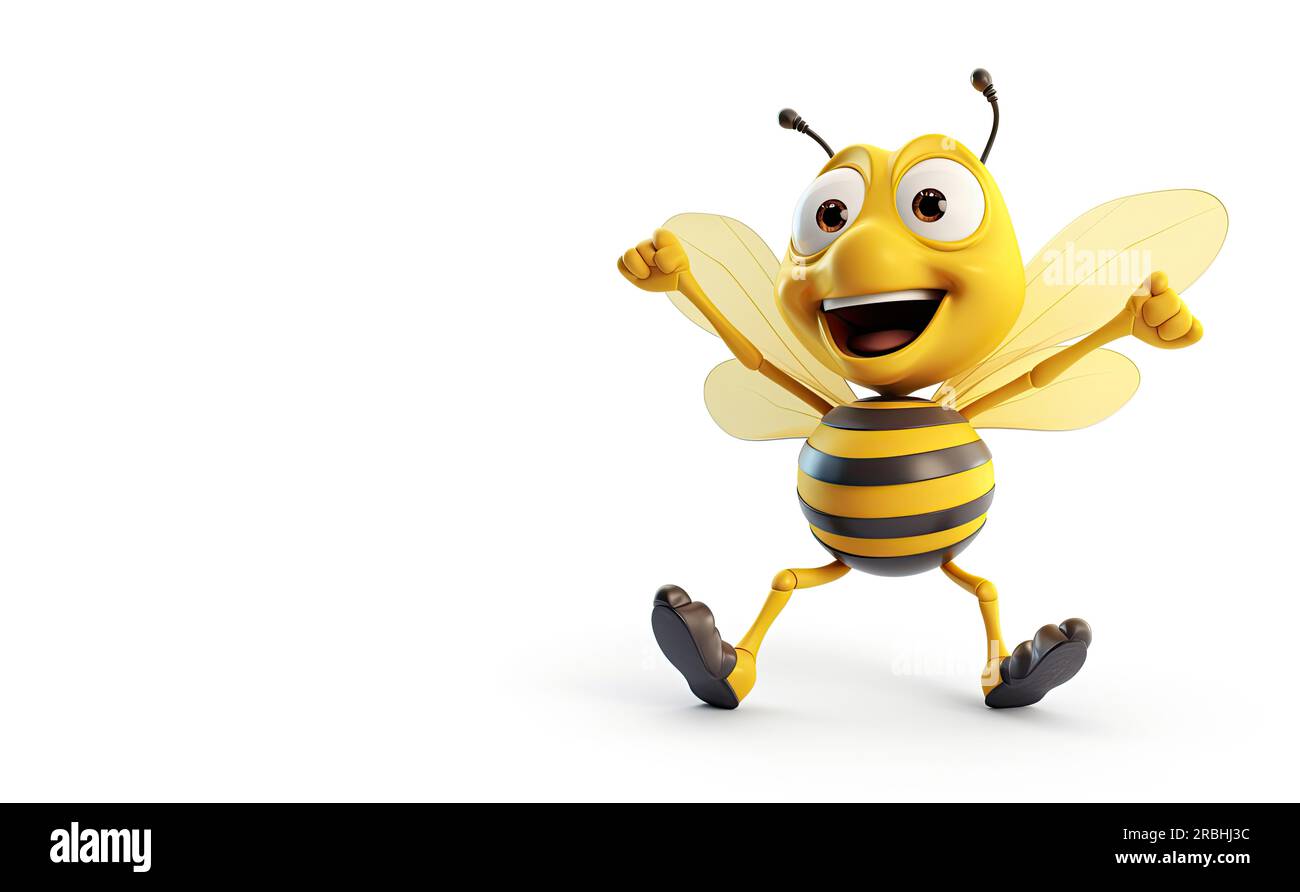 Illustration cute cartoon bee character hi-res stock photography and ...