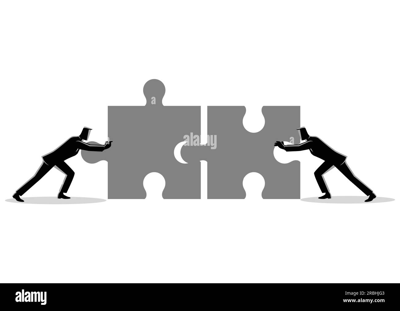 Team together push Stock Vector Images - Alamy