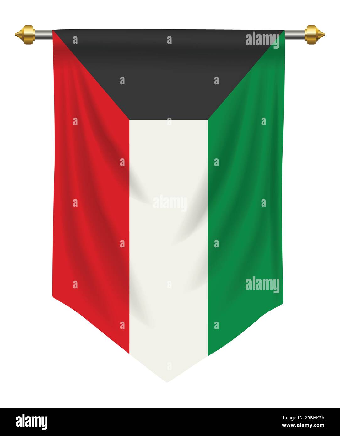Flag kuwait illustration isolated on Stock Vector Images - Alamy