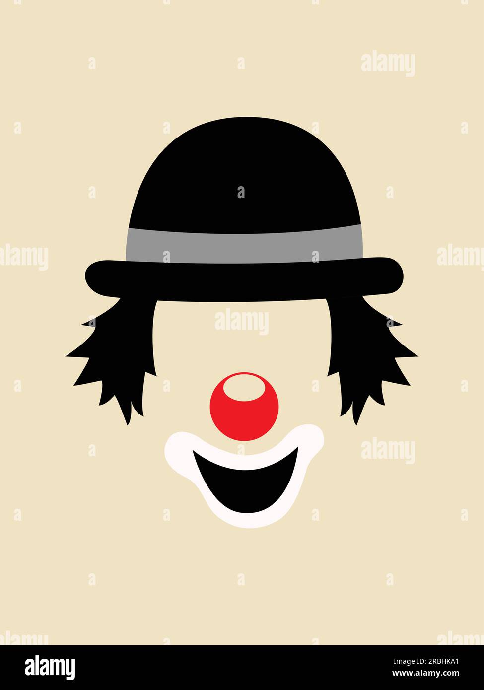 Simple graphic vector of a clown face Stock Vector Image & Art - Alamy