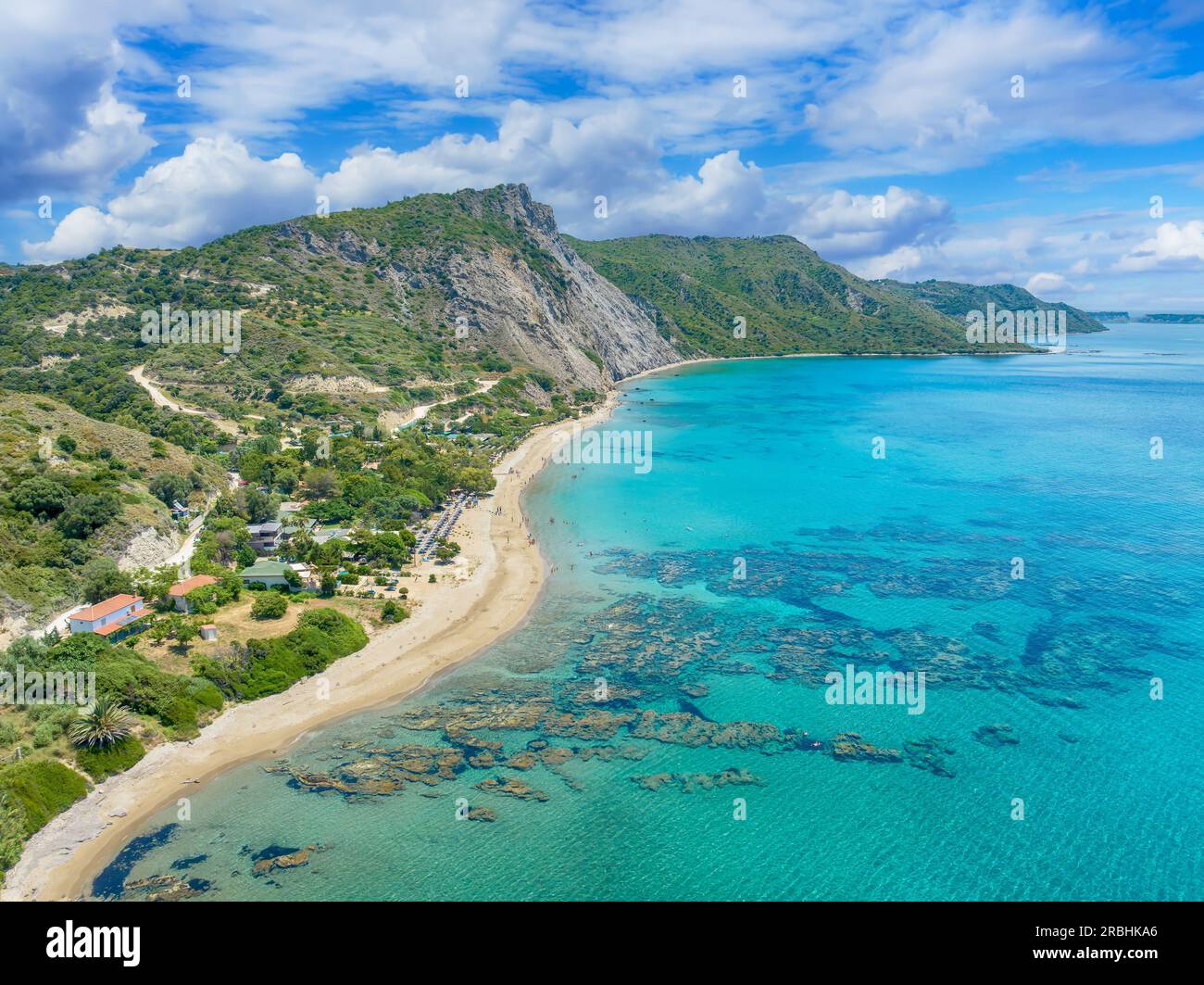 Landscape with Dafni beach, Zakynthos islands, Greece Stock Photo - Alamy