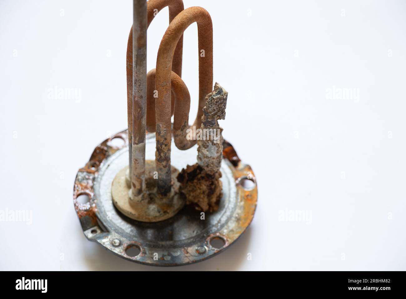 heating ten from a water heater after 8 years of operation broken on a ...