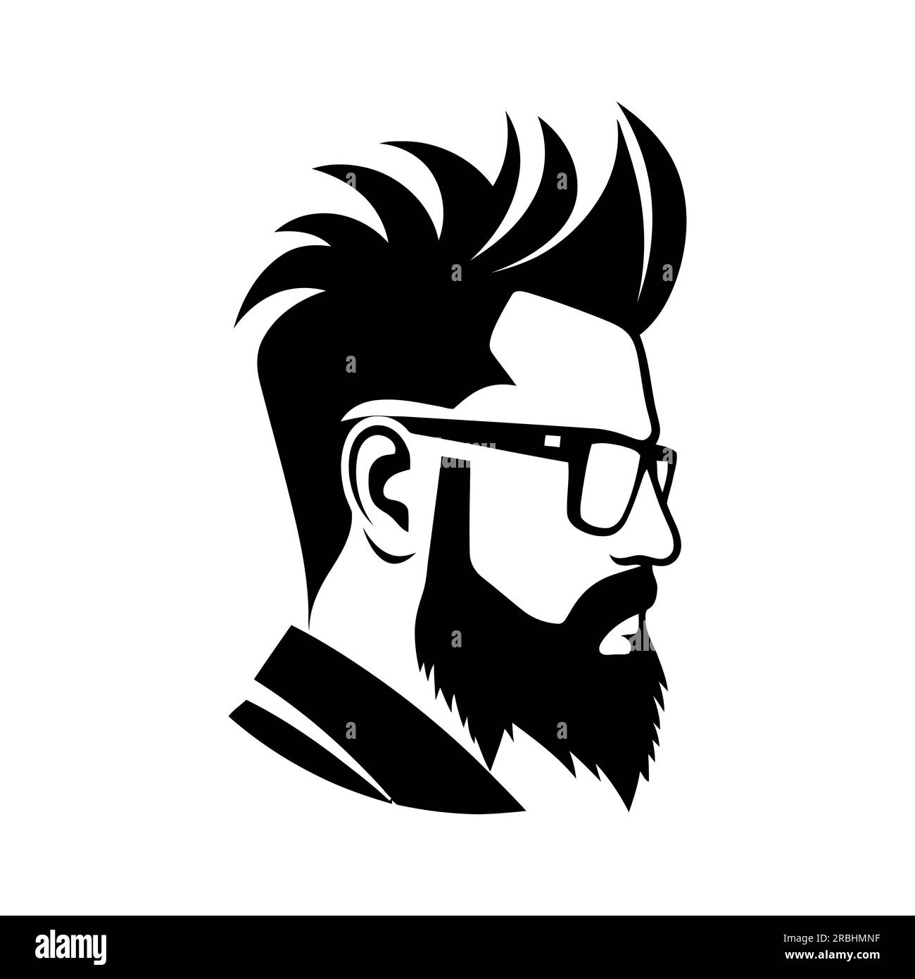 Man Head Silhouette Glasses