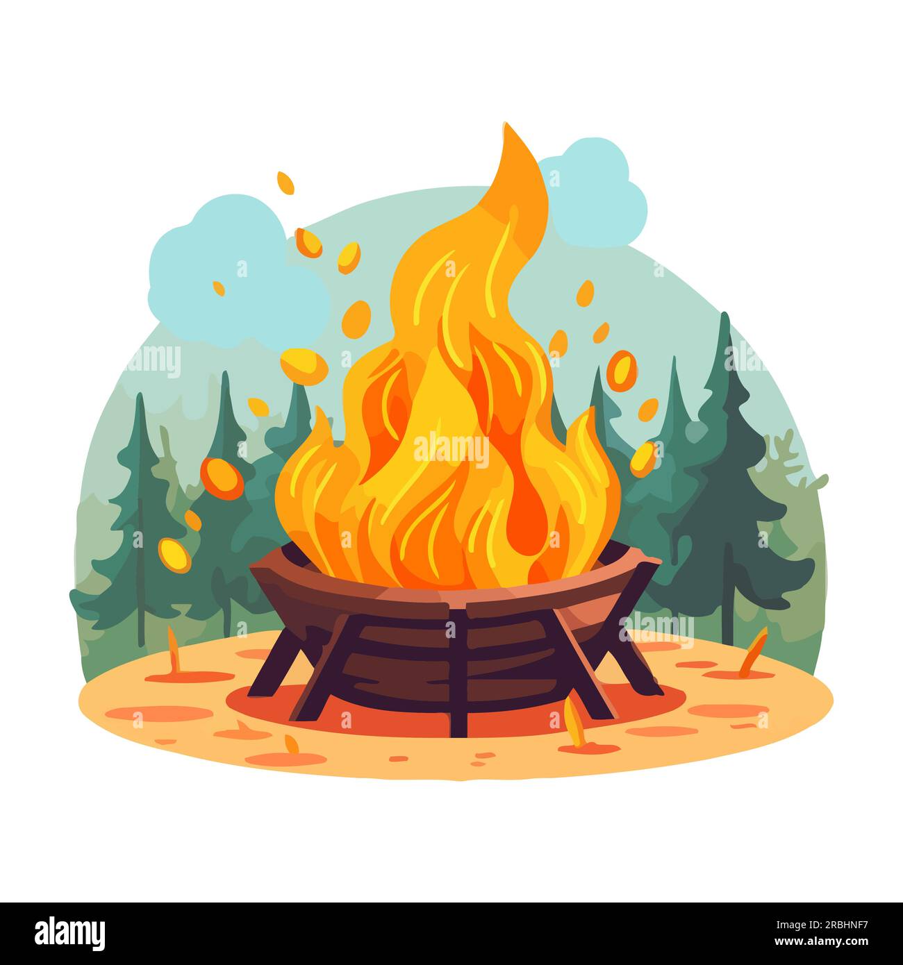 Animated Campfire Clipart