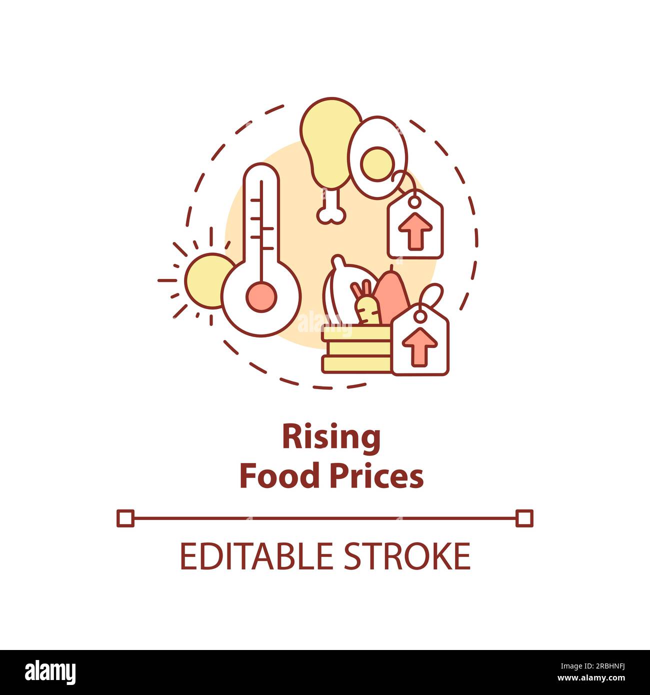 Customizable rising food prices icon heatflation concept Stock Vector ... Customizable rising food prices icon heatflation concept Stock Vector ...
