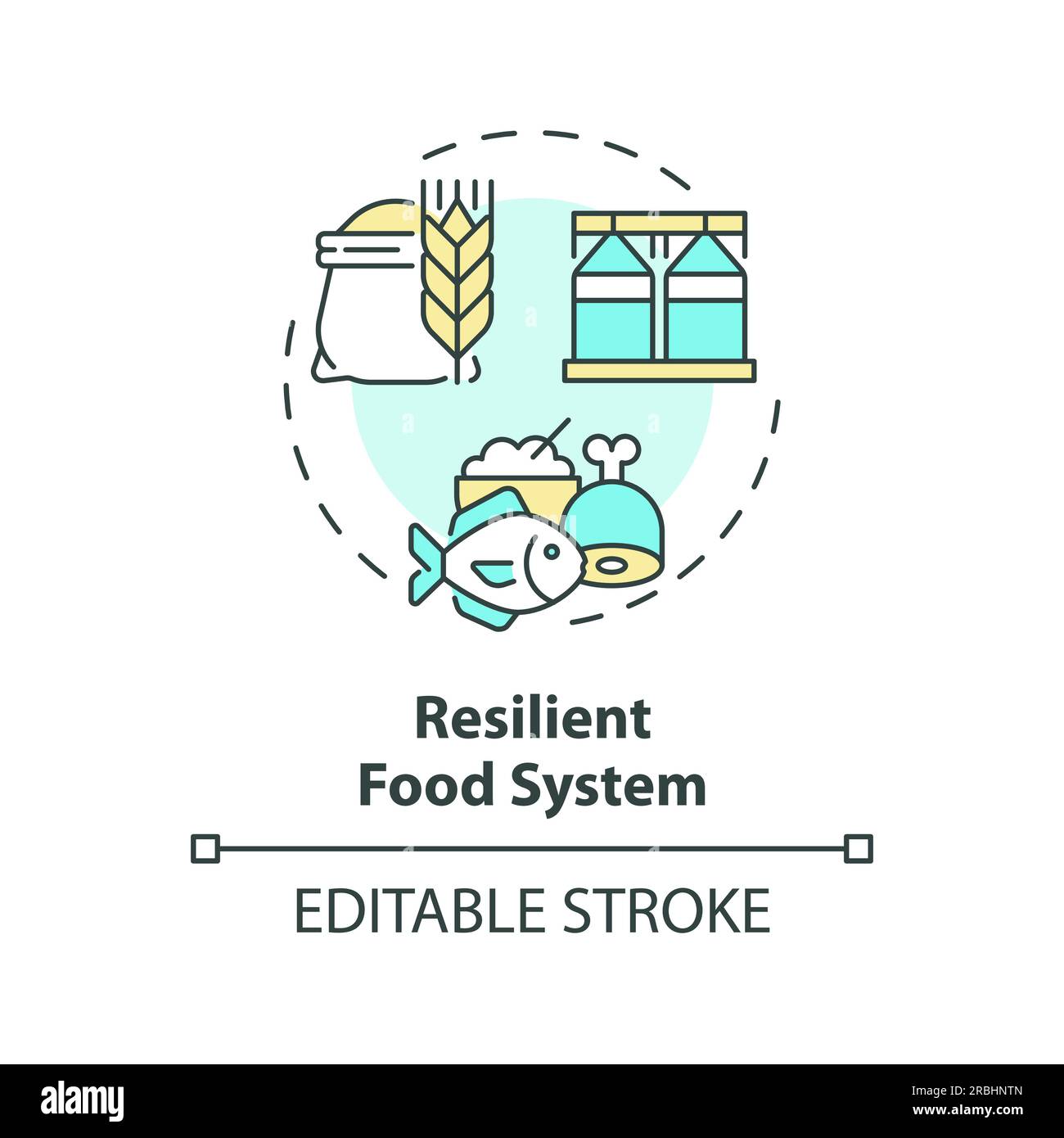 Resilient food system icon heatflation concept Stock Vector Image & Art ...