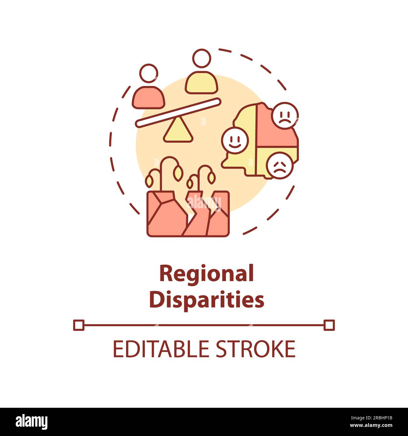 Customizable regional disparities icon heatflation concept Stock Vector ... Customizable regional disparities icon heatflation concept Stock Vector ...