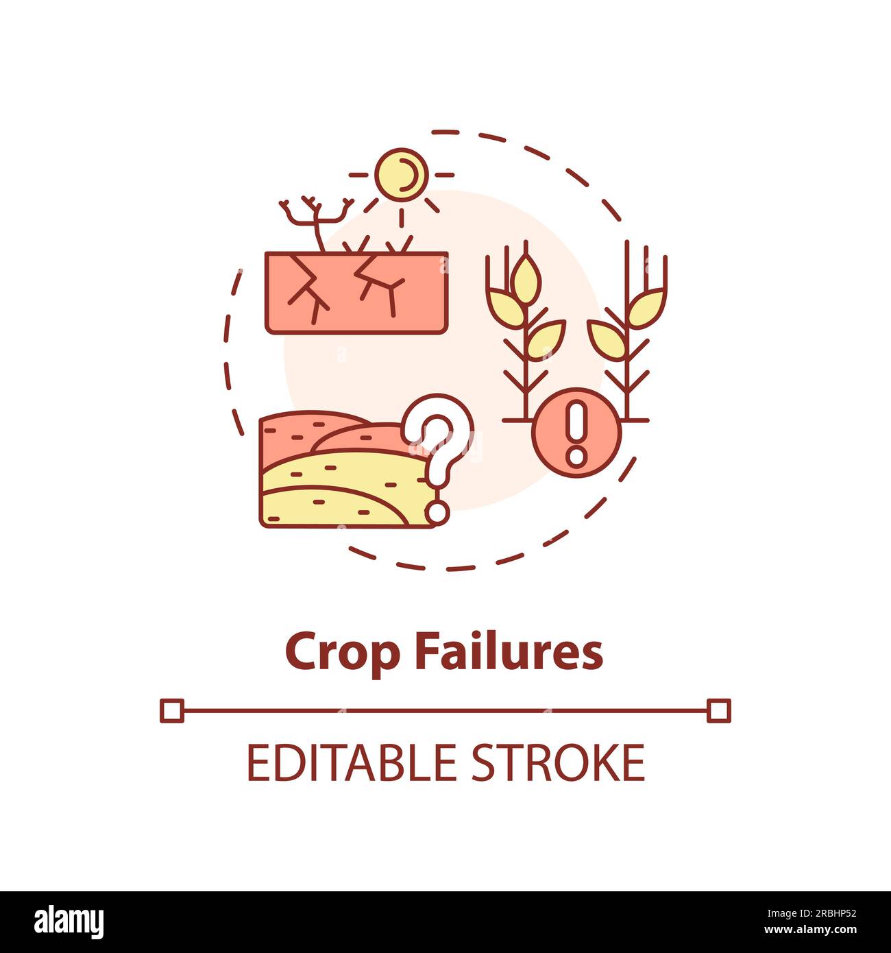 Customizable crop failures icon heatflation concept Stock Vector Image ... Customizable crop failures icon heatflation concept Stock Vector Image ...