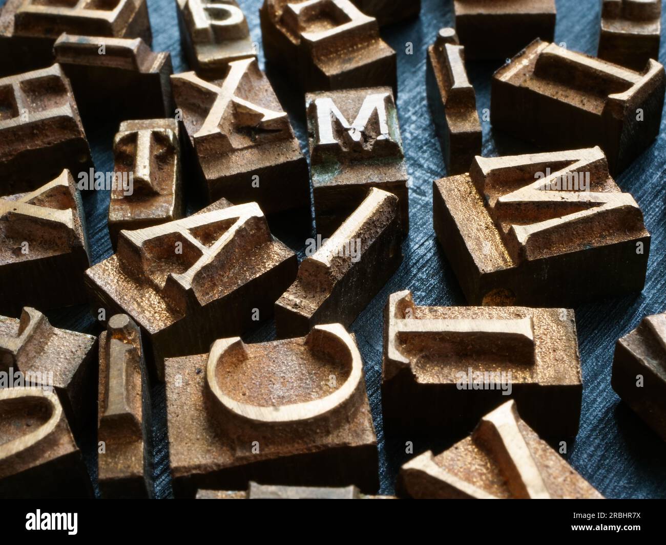 Close up of old letterpress as symbol of content or blogging Stock ...
