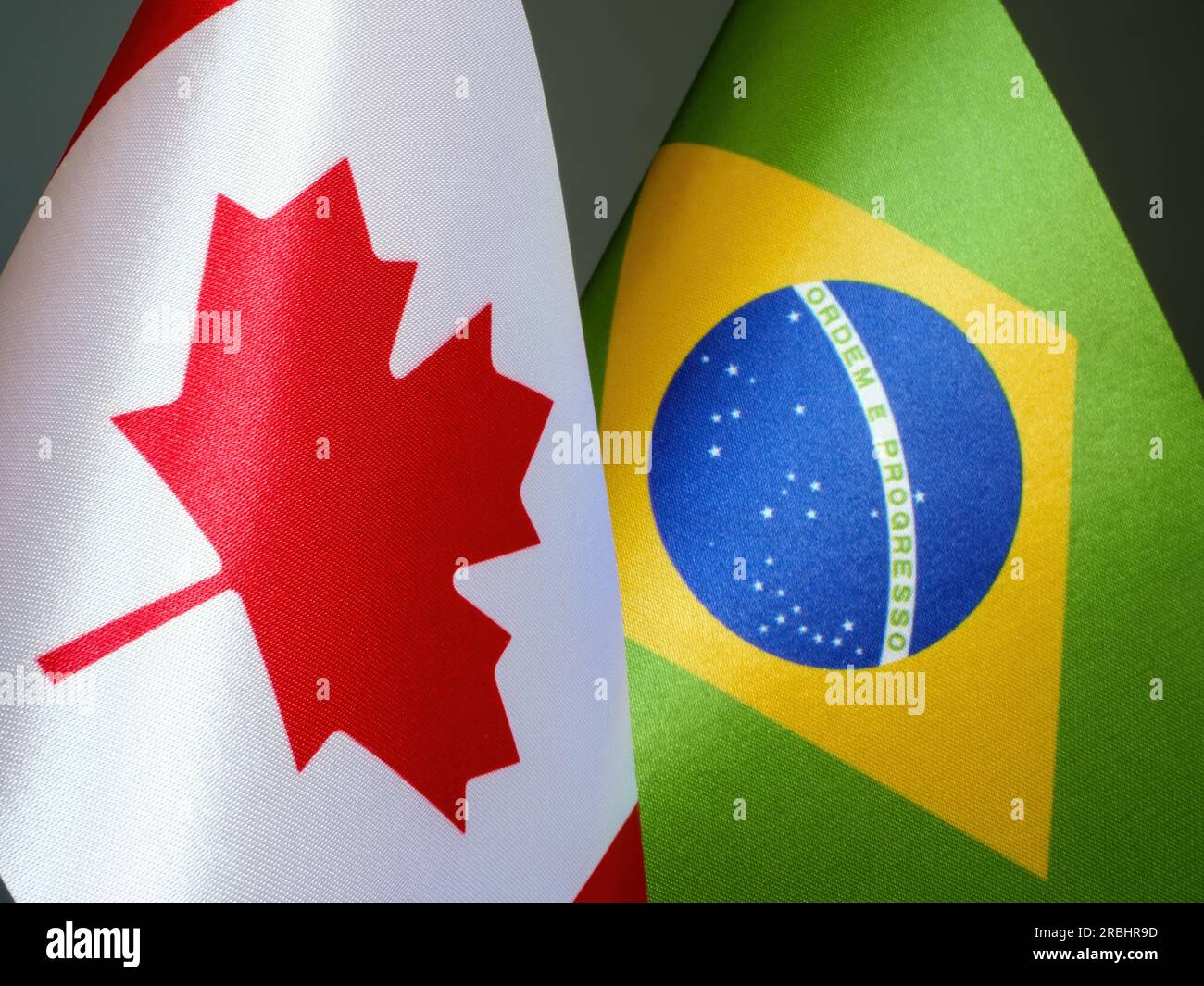 Near the flags of Canada and Brazil Stock Photo - Alamy