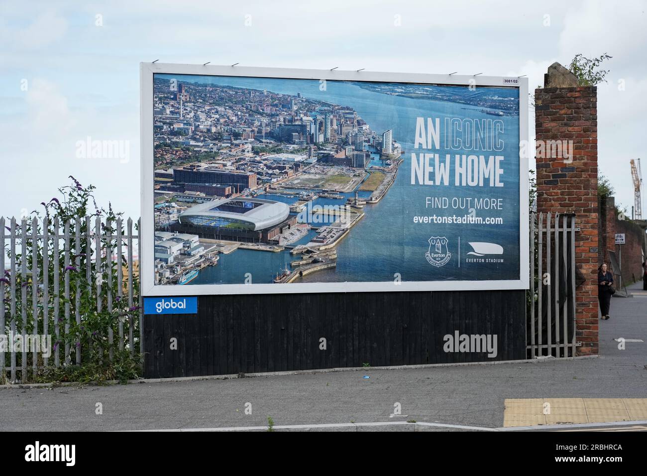 Large billboard advertisement in Sandhills Liverpool Stock Photo - Alamy
