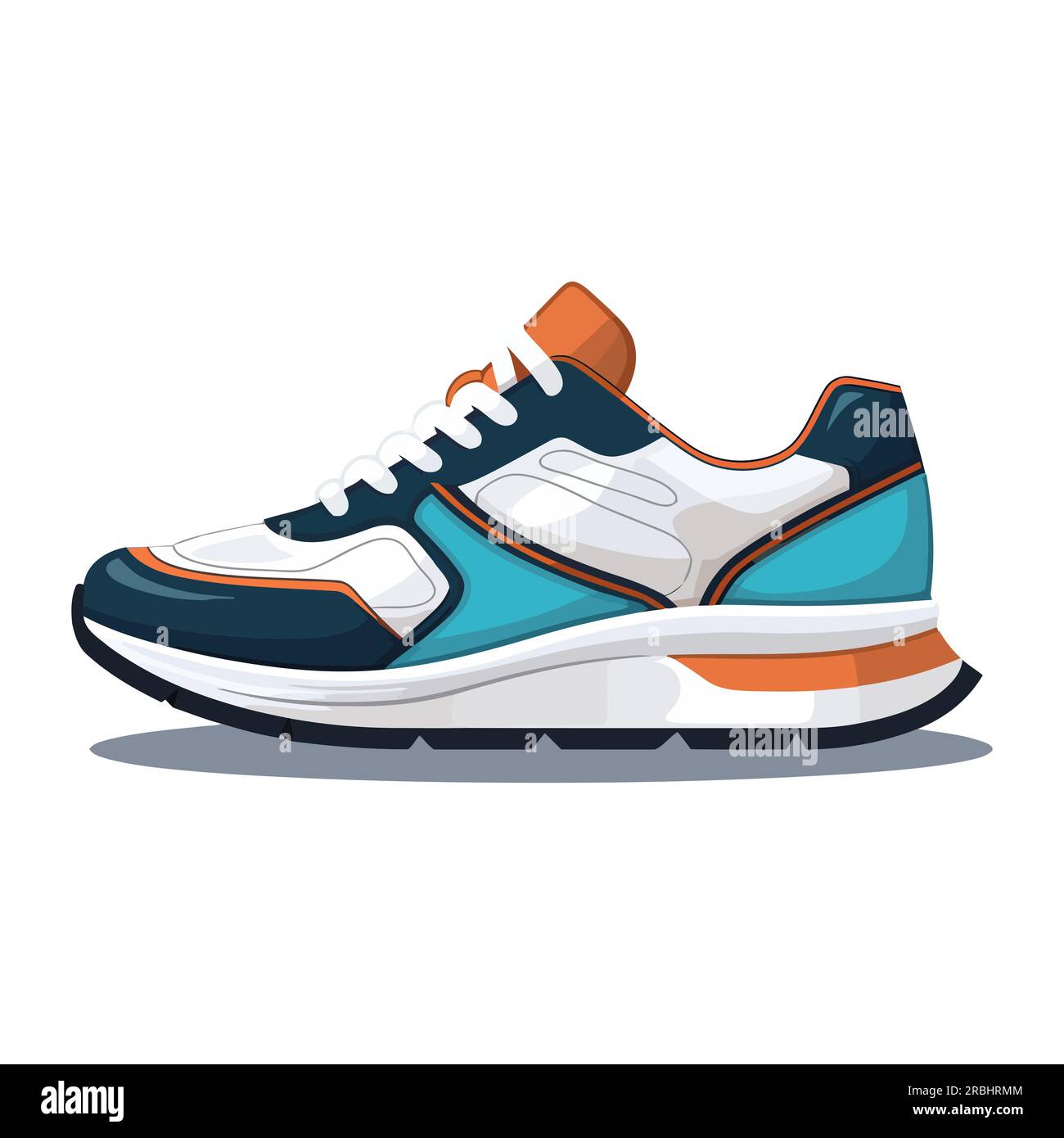 Cute modern sneakers. Sneakers isolated on white background. Shoes ...