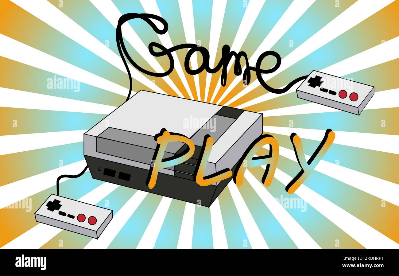 70s video game controller Stock Vector Images - Alamy