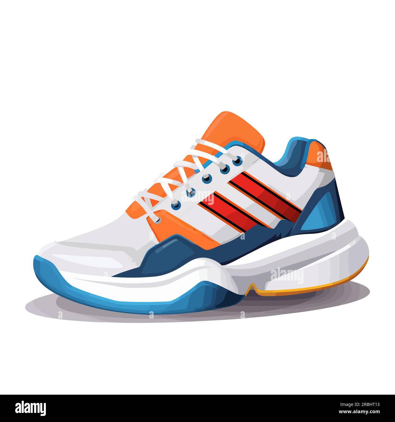 Cute modern sneakers. Sneakers isolated on white background. Shoes ...