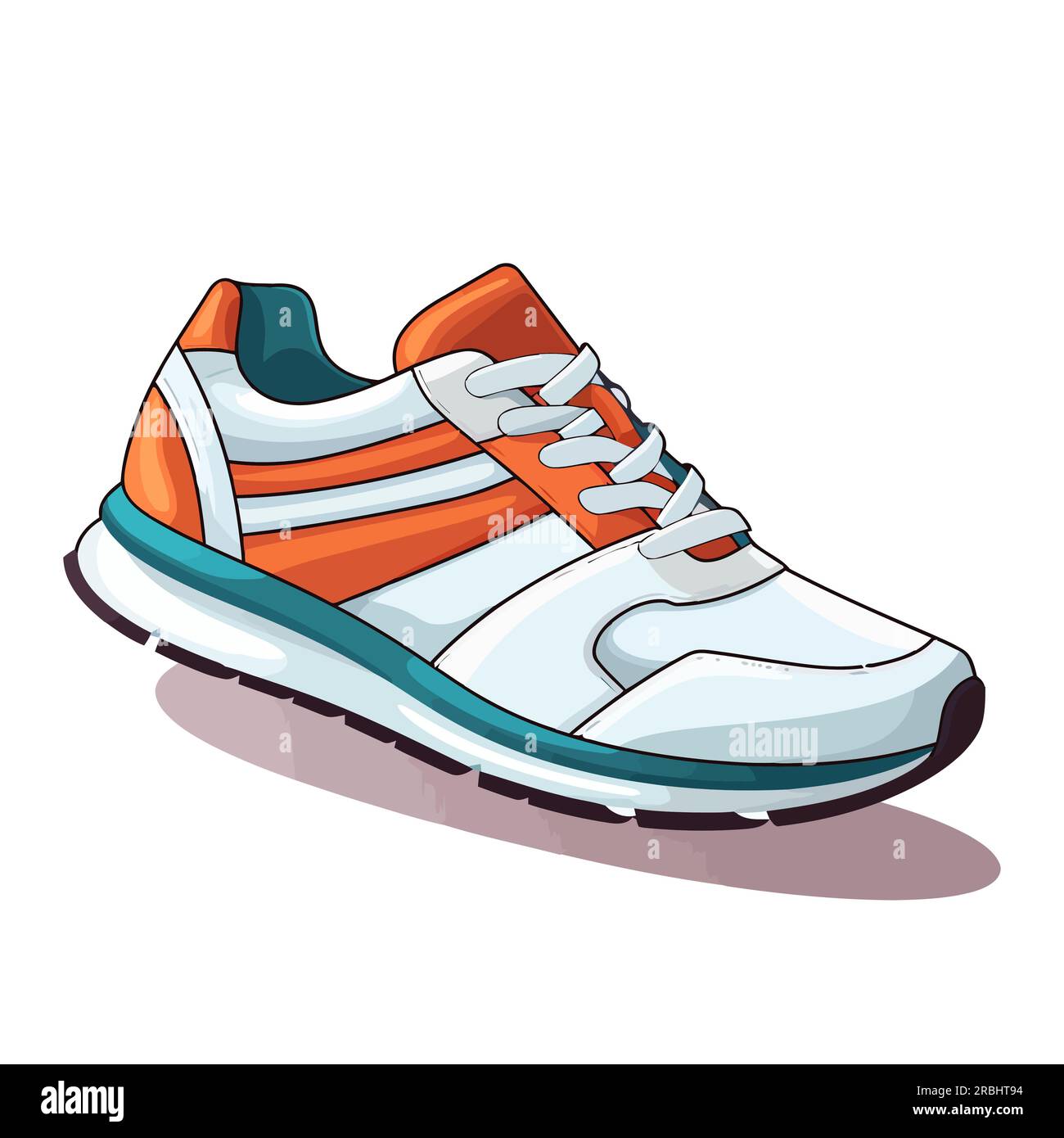 Cute modern sneakers. Sneakers isolated on white background. Shoes ...