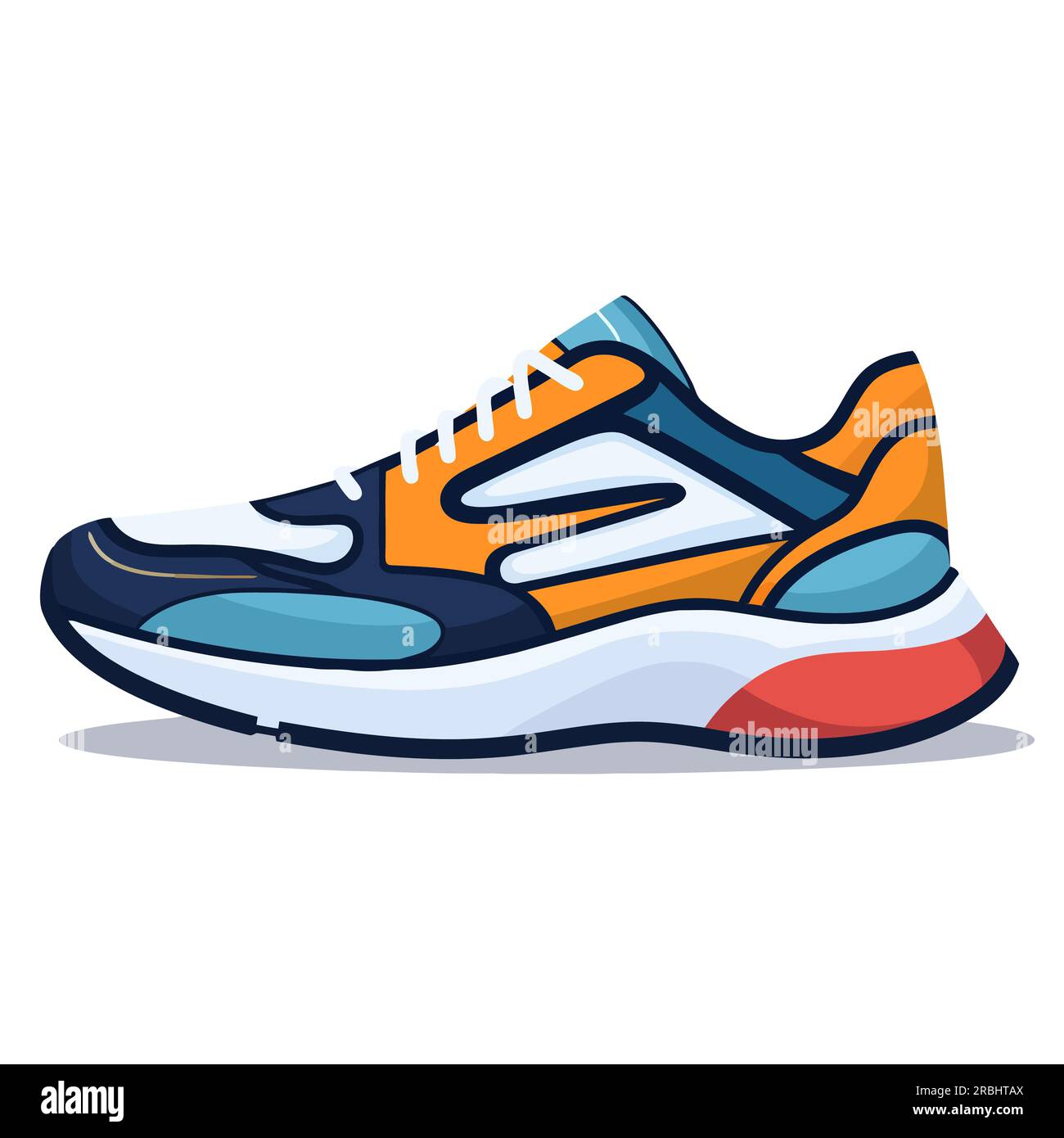 Cute modern sneakers. Sneakers isolated on white background. Shoes ...