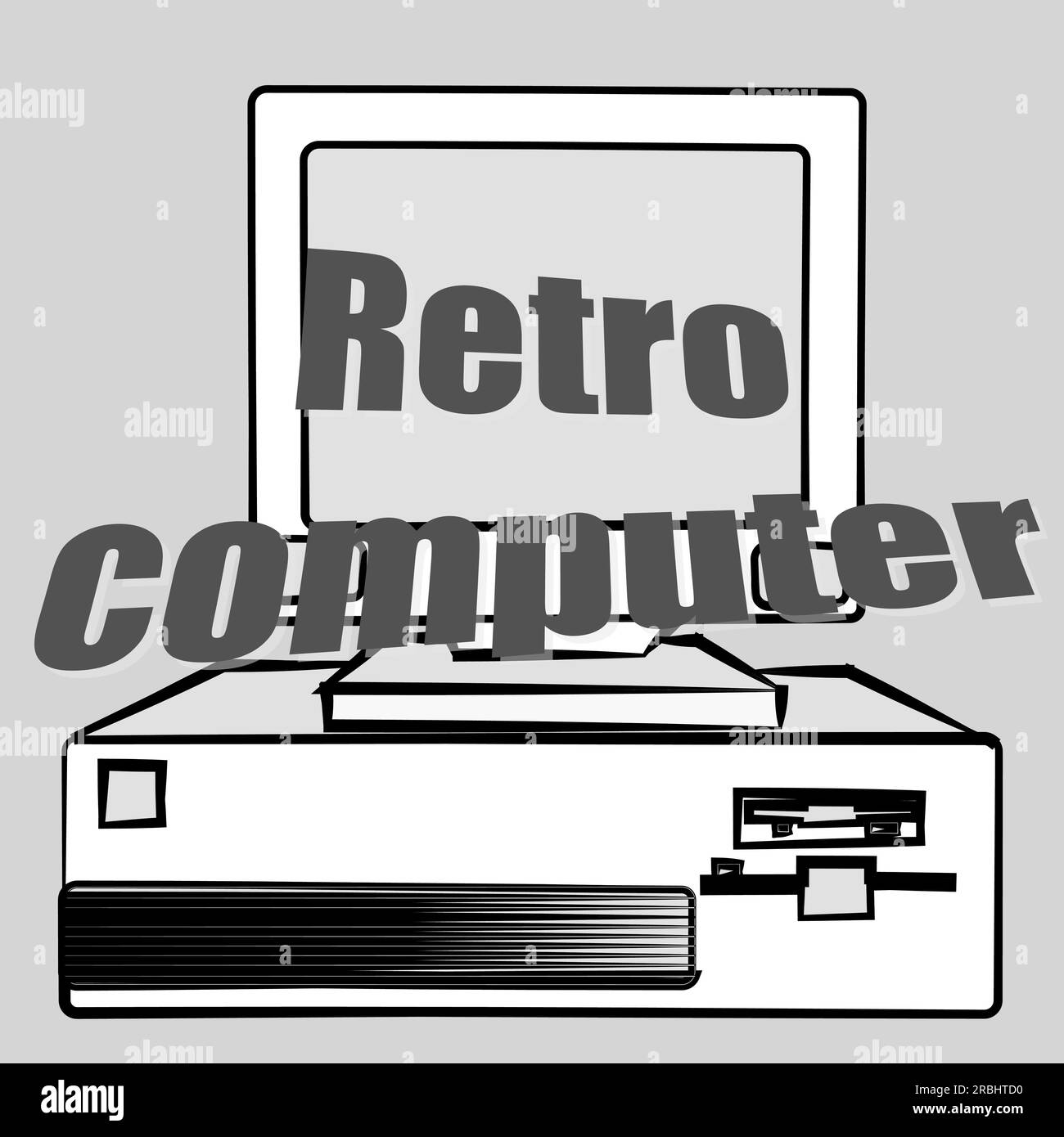 Old desktop pc Black and White Stock Photos & Images - Alamy