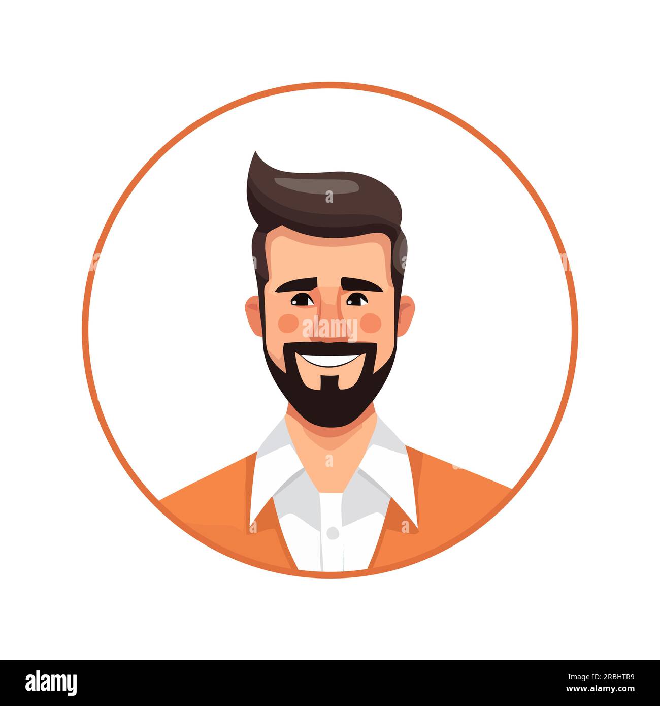 Businessman avatar illustration. Simple cartoon user portrait. User ...