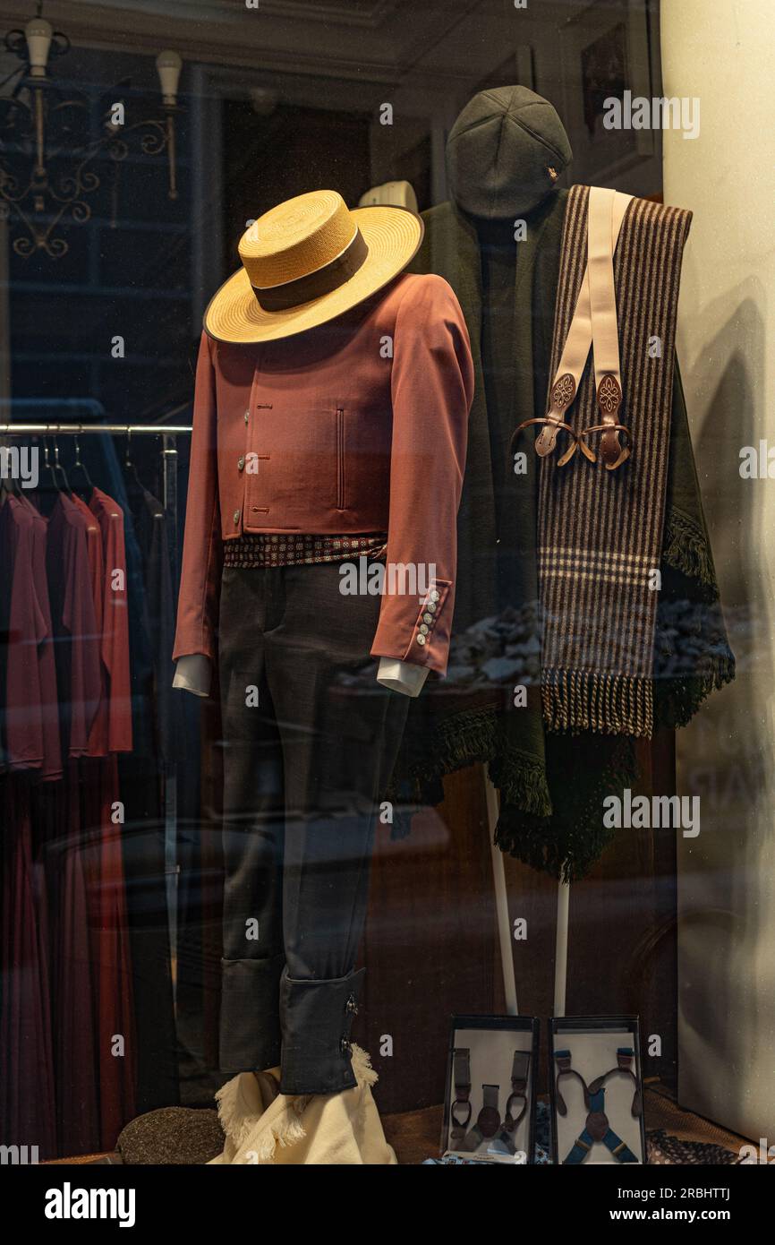 spanish clothing in the showcase Stock Photo - Alamy