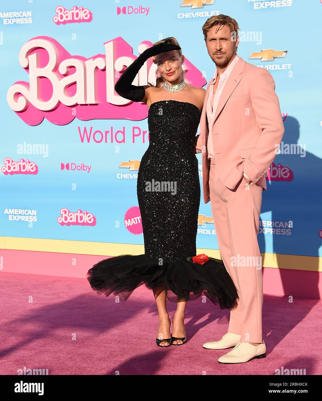 Los Angeles, USA. 09th July, 2023. Margot Robbie and Ryan Gosling ...