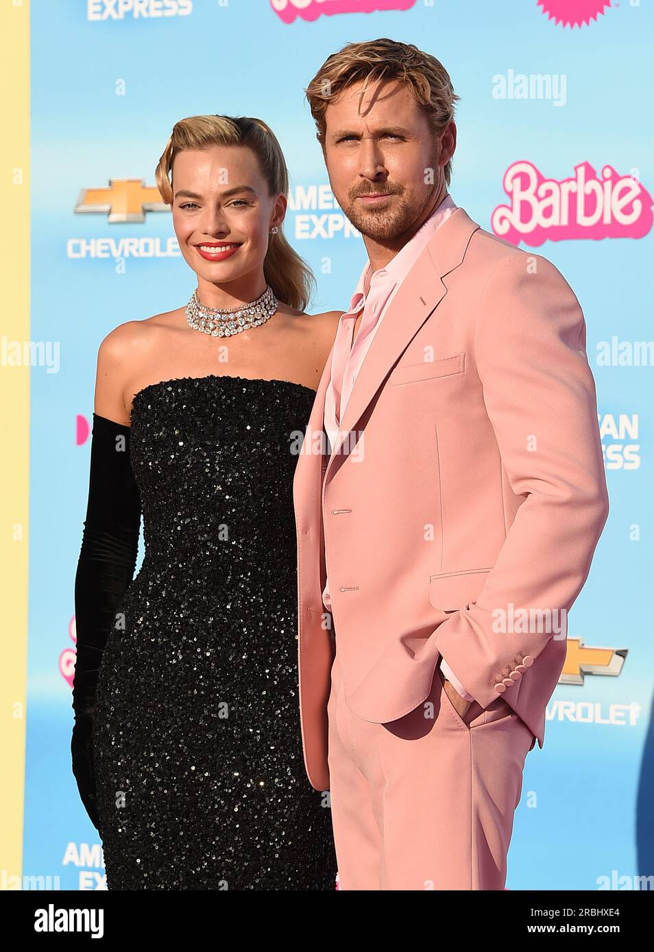 Los Angeles, USA. 09th July, 2023. Margot Robbie and Ryan Gosling ...