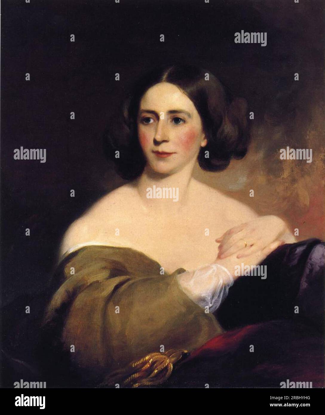 Mrs. Thomas Fitzgerald (Sarah Leveing Riter) 1858 by Thomas Sully Stock ...